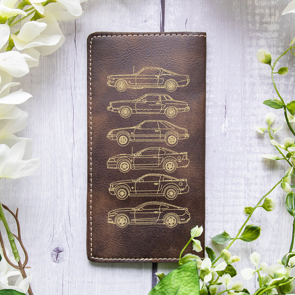 Mustang Silhouette Collection Leather Checkbook Cover - TrendySweety
