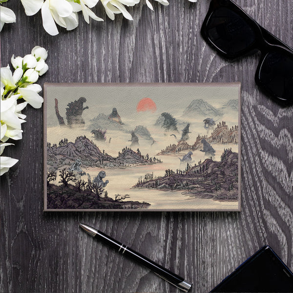 Godzilla Starry Night & Japanese Kingdom Art Leather Journal - TrendySweety