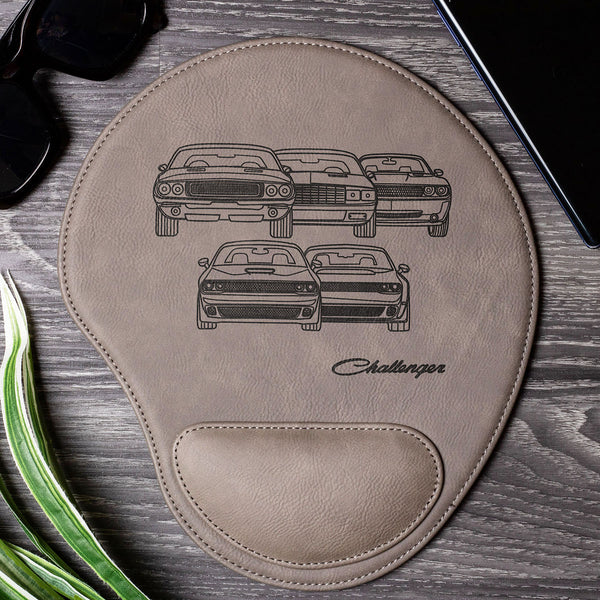 Challenger Evolution Engraved Leather Mouse Pad - TrendySweety