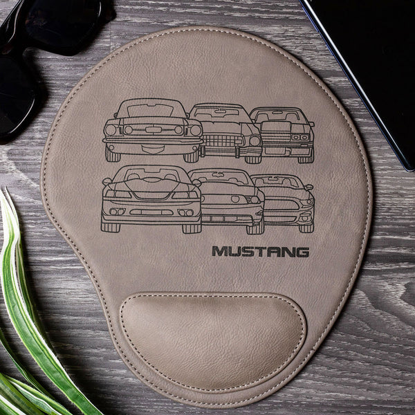 Stang Evolution Engraved Leather Mouse Pad - TrendySweety