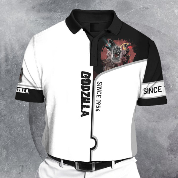 Godzilla RCV1 Short Sleeve Polo T-Shirt - TrendySweety