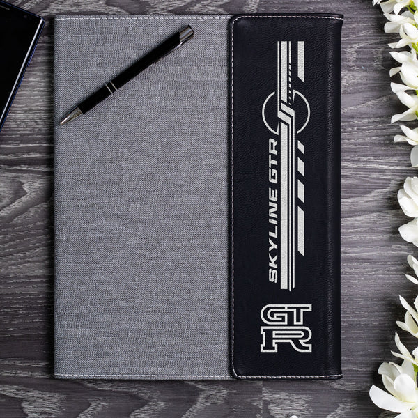 Skyline/GTR Engraved Leather Portfolio - TrendySweety