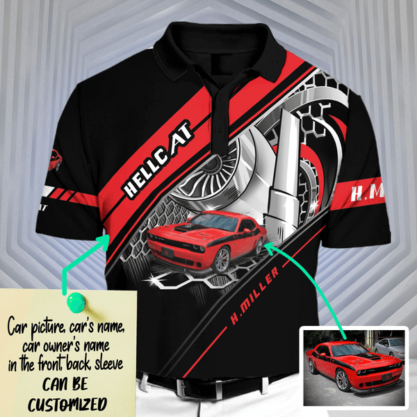 Personalized Racing Car Short Sleeve Polo T-Shirt V2 - TrendySweety