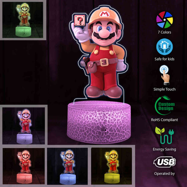 Mario Led Acrylic Art Night Lamp - TrendySweety