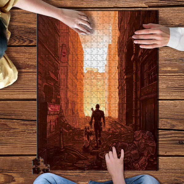 Fallout Monochrome Art Jigsaw Puzzles - TrendySweety